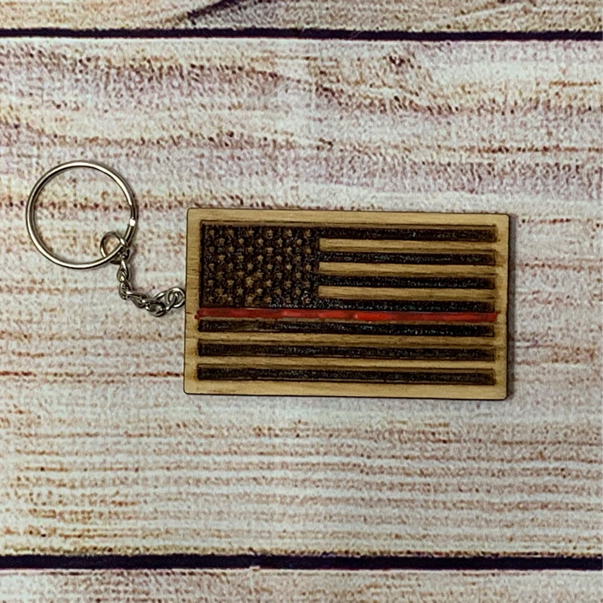Thin Red Line Keychains | Created By Parker
