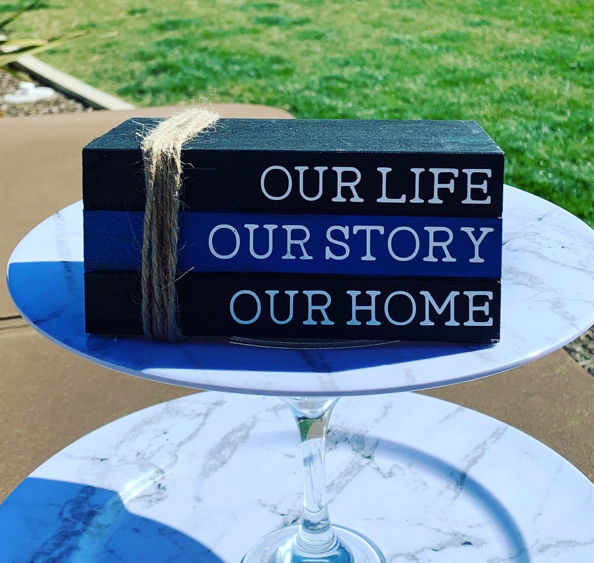 Thin Blue Line Stacked Books Crate | Created By Parker